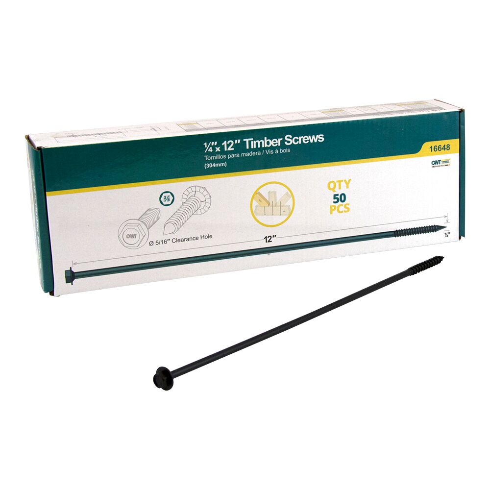 1/4 in. x 12 in. OWT Timber Screws (50PCS) - OZCO Building Products