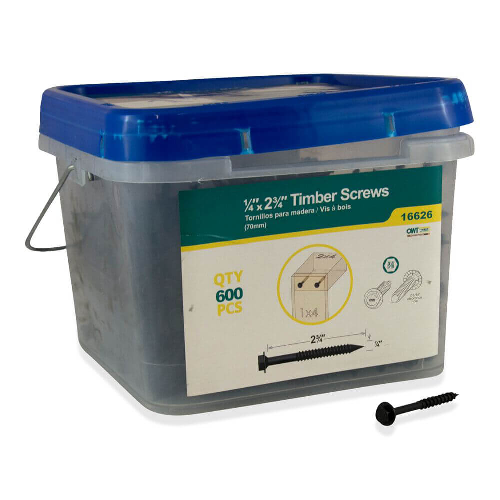 1/4 in. x 2-3/4 in. OWT Timber Screws (600PCS) - OZCO