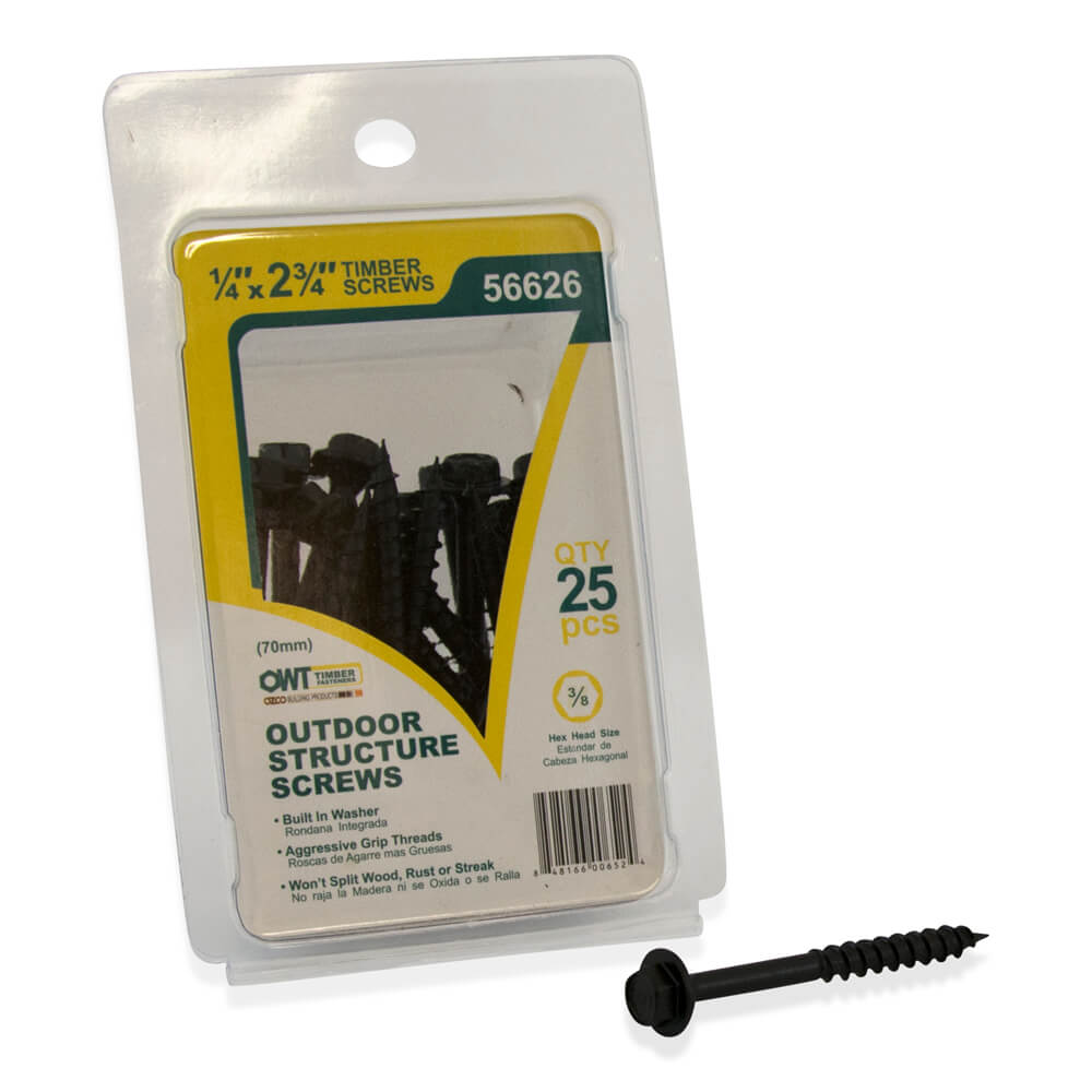 1/4 in. x 2-3/4 in. OWT Timber Screws - OZCO Building Products