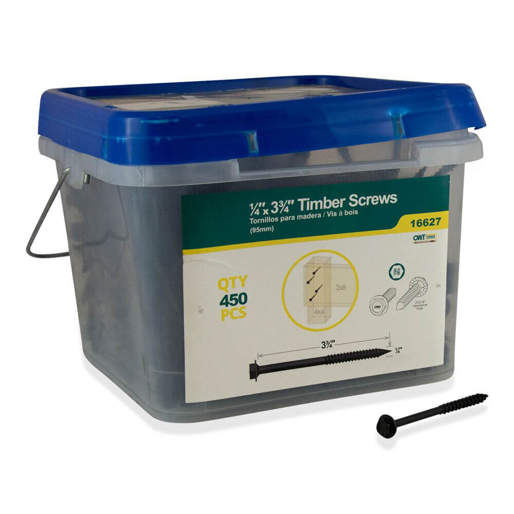 1/4 in. x 3-3/4 in. OWT Timber Screws (450PCS) - OZCO