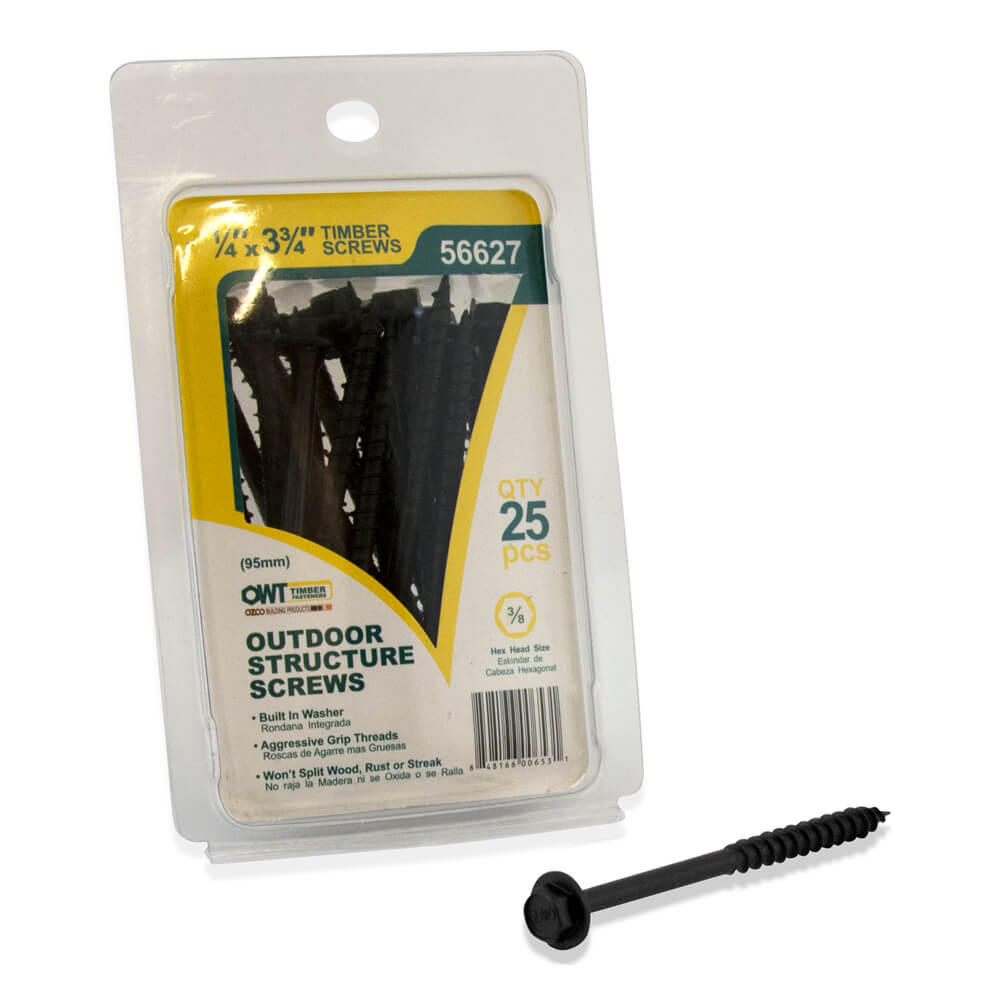 1/4 in. x 3-3/4 in. OWT Timber Screws - OZCO Building Products