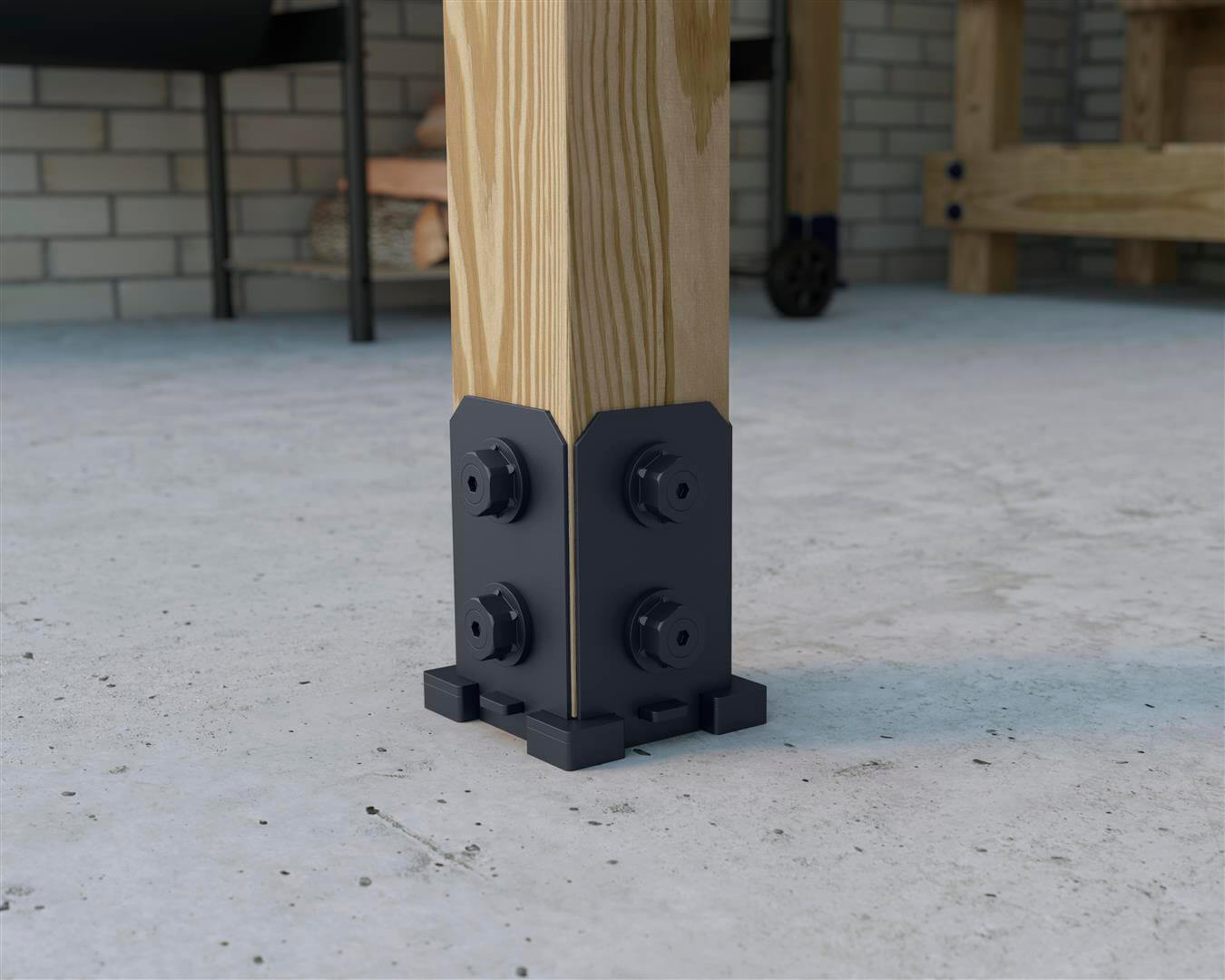 4x4 Ironwood Post Base - OZCO Building Products