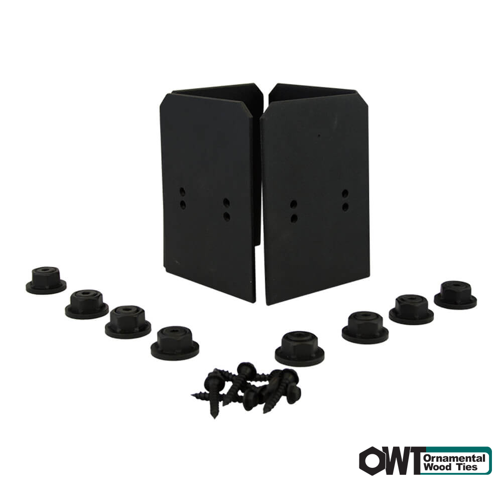 6x6 Ironwood Faux Post Base Plates - OZCO Building Products