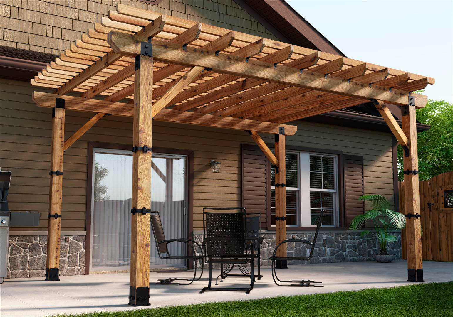 Ironwood 8x8 Post Band Connection - OZCO Building Products