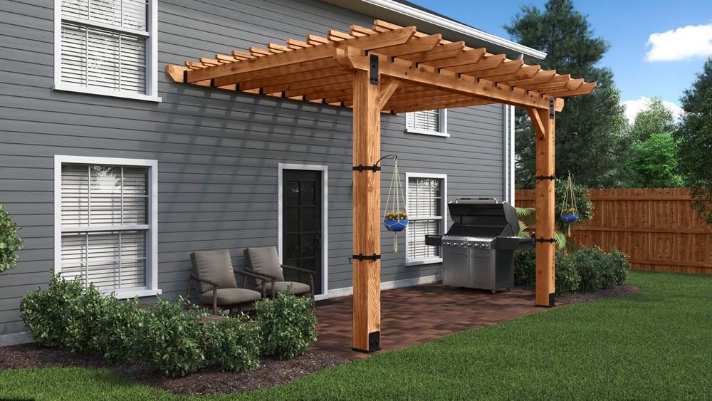 8x8 Post Base Ironwood OWT-Lite - OZCO Building Products