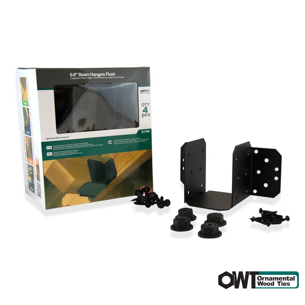 Beam Hanger Flush 6 in. - 8 in. Ironwood - OZCO Building Products