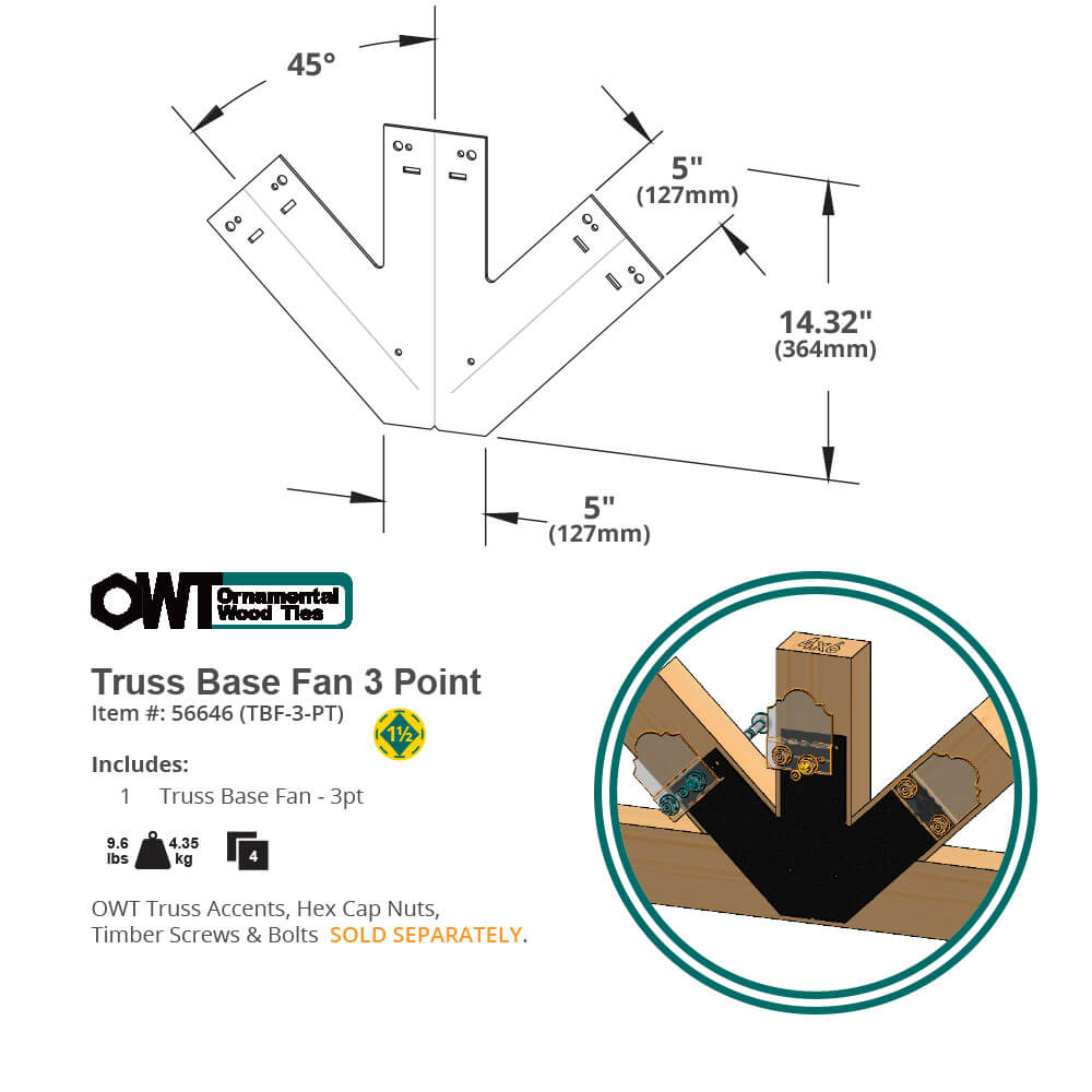 Truss Base Fan 3 Point Plate - OZCO Building Products
