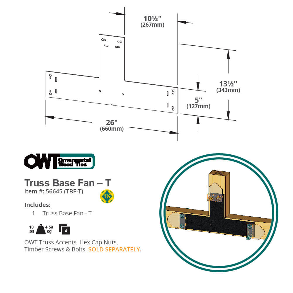 Truss Base Fan T Plate - OZCO Building Products
